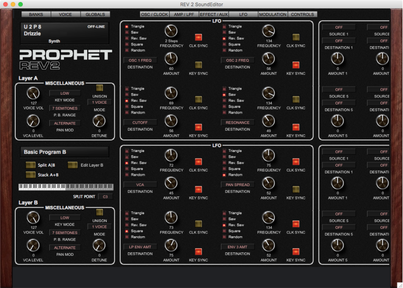 Dave Smith Instruments - Prophet REV2 Sound Editor